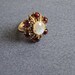 Nicky Butler Moonstone Garnet Ring Size 9 Flower-shaped Ring Bronze ...