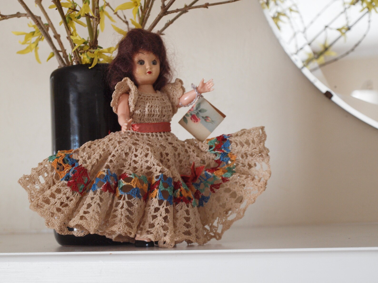 PMA Doll Plastic Molded Arts Doll With Auburn Hair Crochet - Etsy