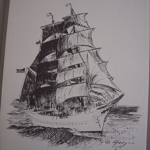 The Tall Ships Official Opsail '76 Portfolio 20 Sail Boat Lithographs ...