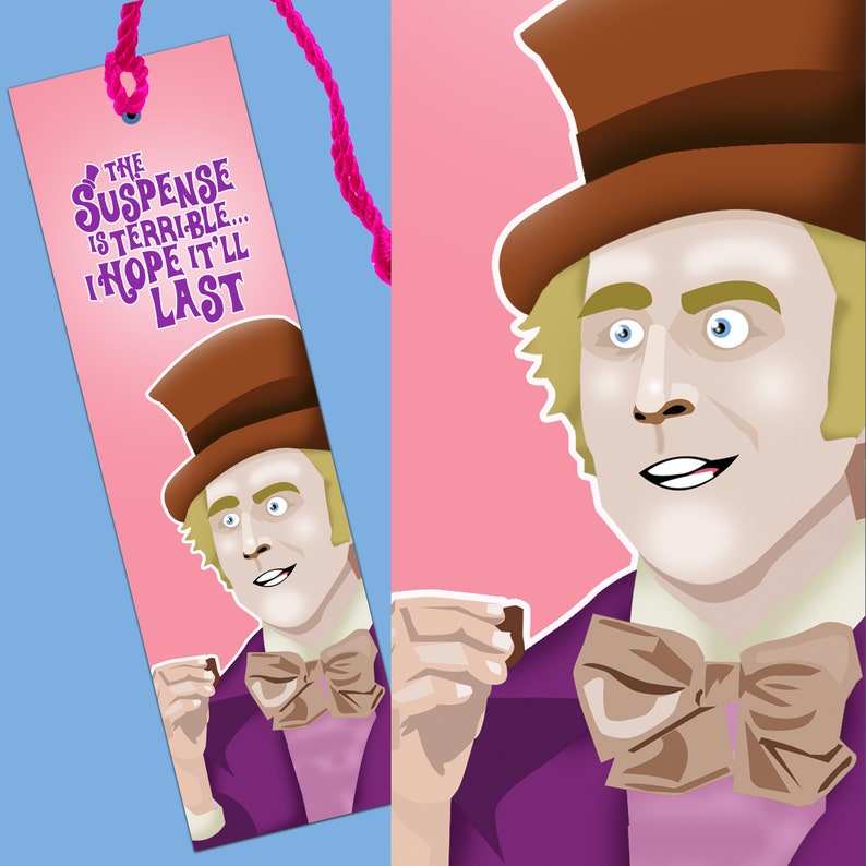 Willy Wonka Bookmark Chocolate Factory Pop Culture Movie Icon - Etsy