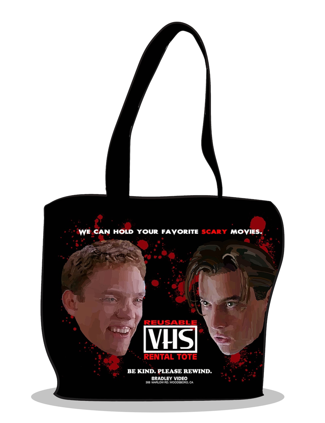 Hot Teen Killers Canvas Tote Scary Movie VHS Rental Bag Horror Art - Etsy
