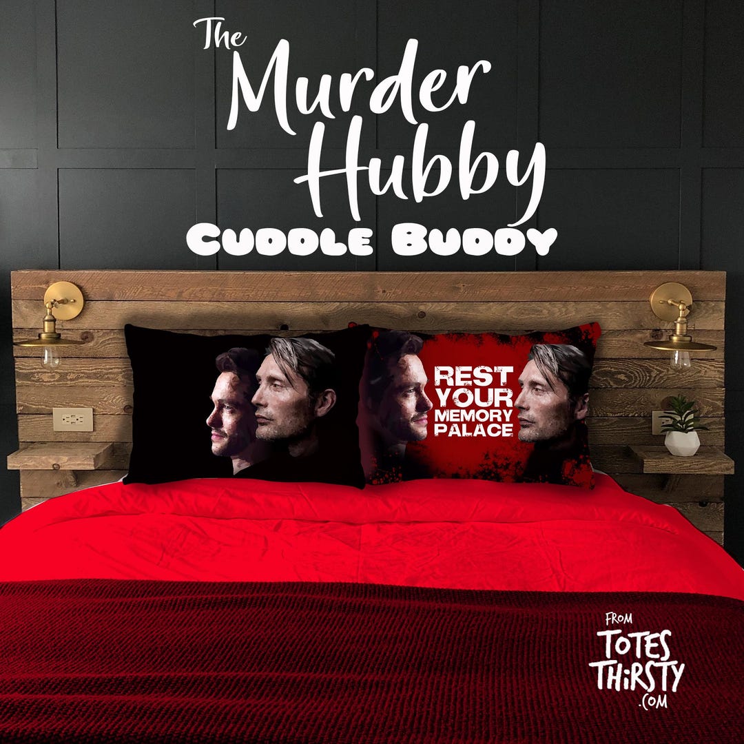 Hannibal Pillowcase the Murder Hubby Cuddle Buddy Hannibal Inspired Two ...