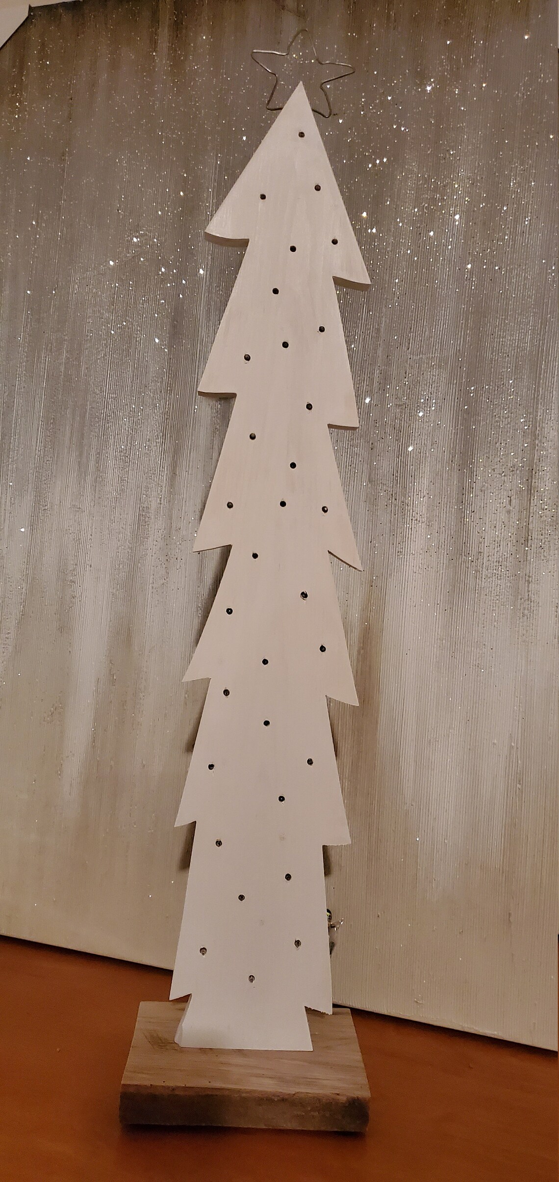 White Washed Lighted Wood Christmas Tree With Reclaimed Barn - Etsy