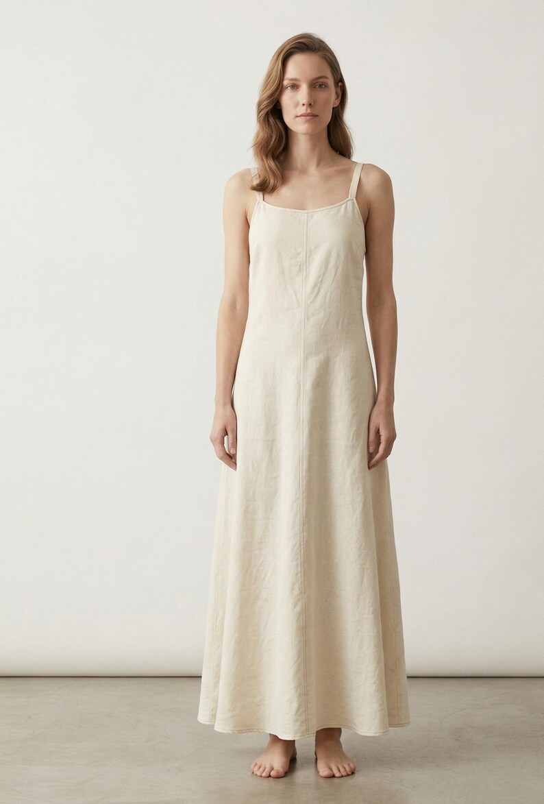 Ivory Linen Dress - Etsy