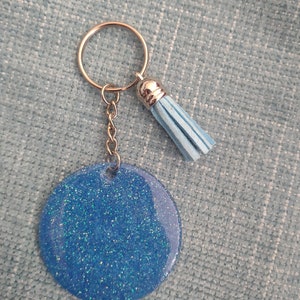 Blue Glitter and White Vinyl Cat Mom Keychain - Etsy