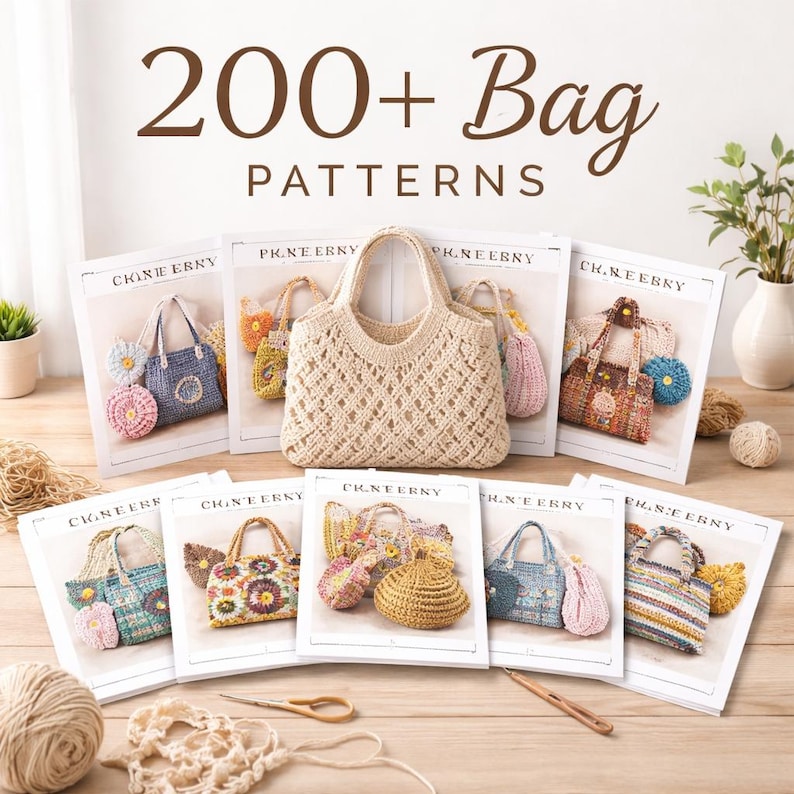 Crochet Bag Pattern Bundle, Granny Square Crossbody (PDF Download) - Etsy