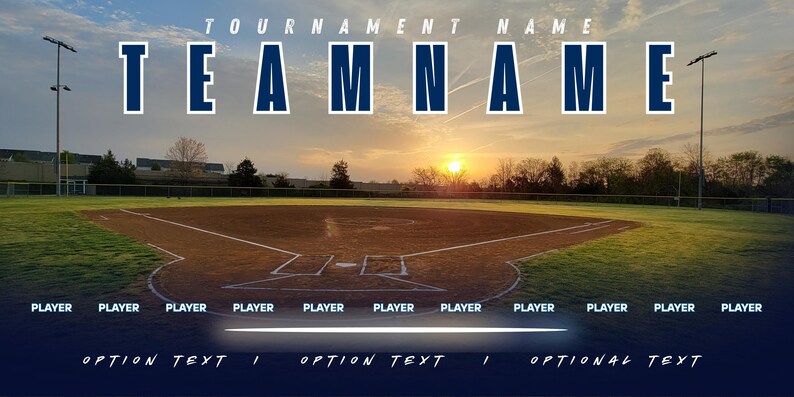 Team Banner Template Editable in Canva | Customizable Dugout Banner ...