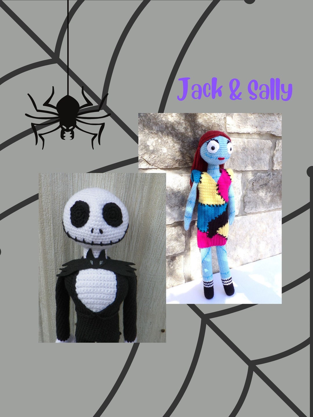 J. Skull Skeleton and Sally the Ragdoll - PDF Crochet Patterns - Etsy