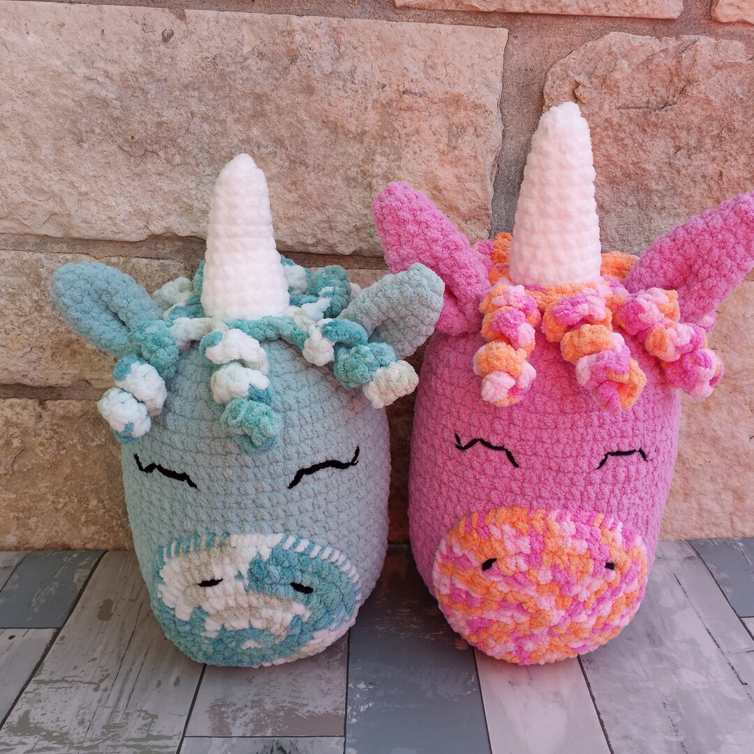 Unicorn Huggy Pillow - PDF Crochet Pattern - Etsy