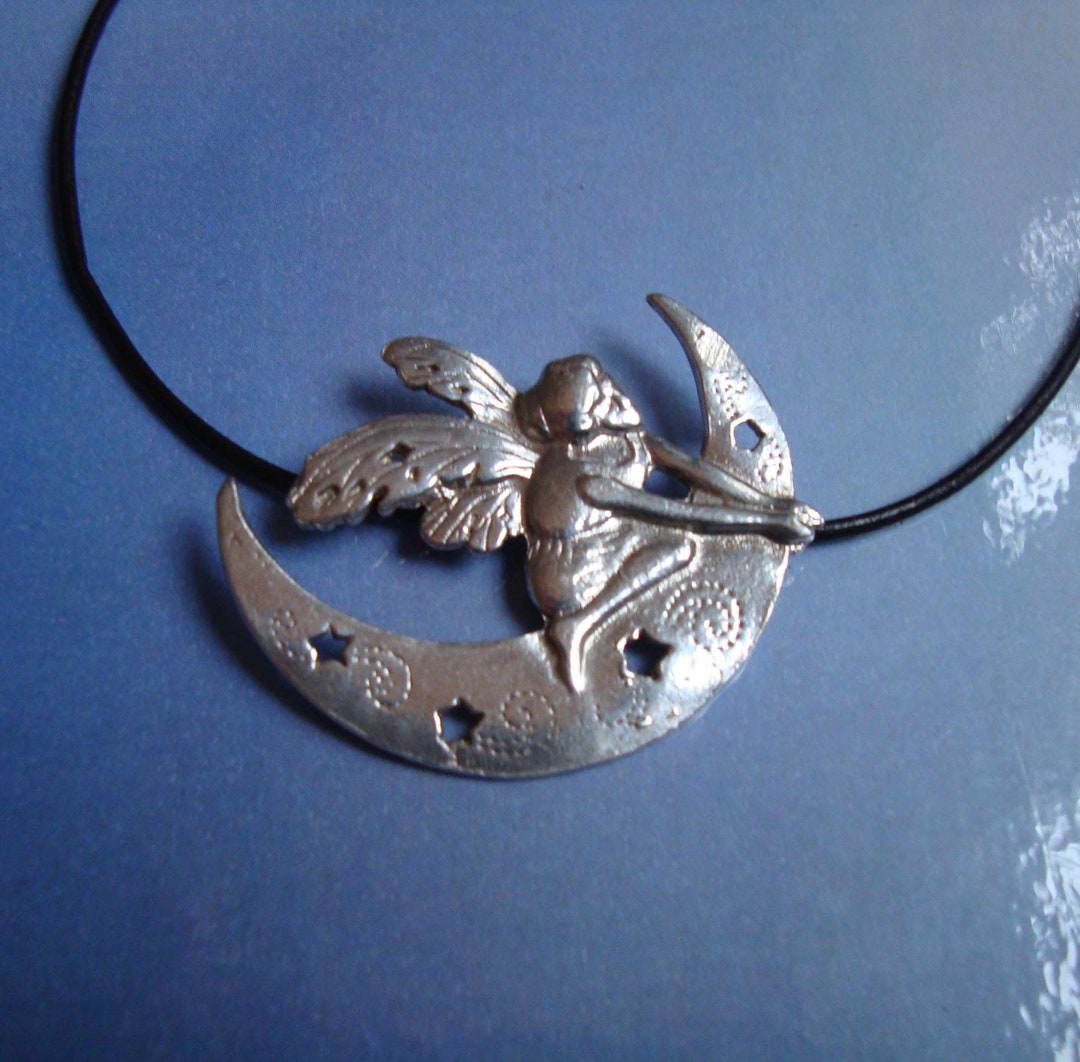 PIXI PENDANT of the Moon Magic Elf, Gift Amulet for Imagination and ...