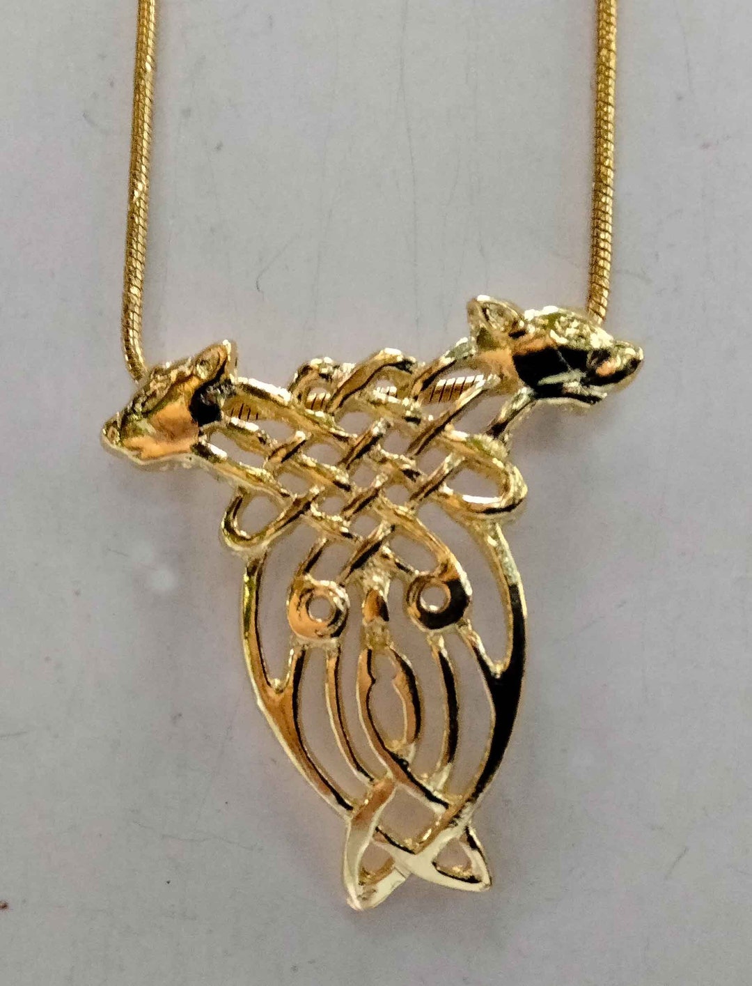 Celtic Knot Dogs of Cuchulain Symbol Hero Animal Dog Pendant Charm ...