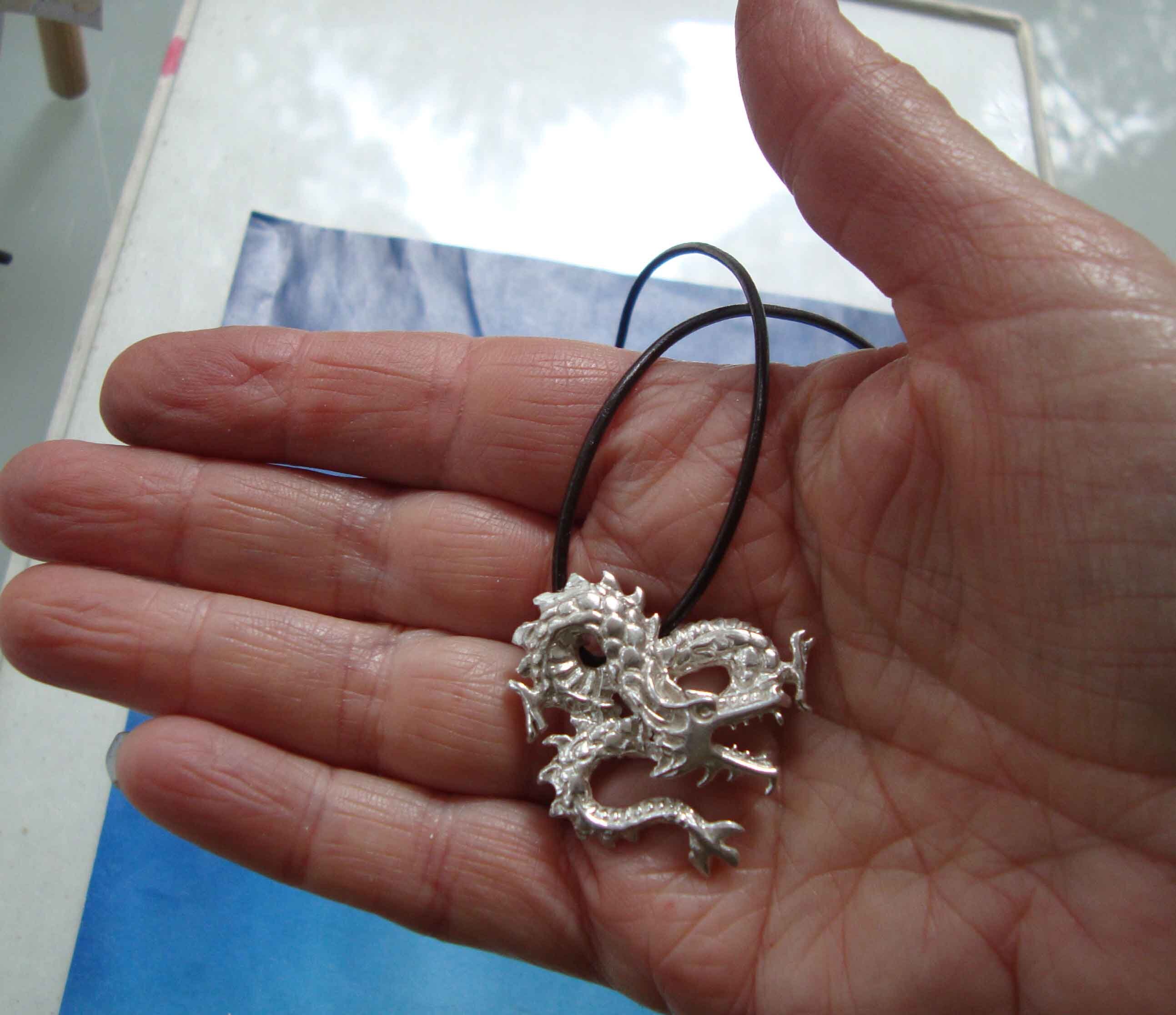 Colgante dragón japonés FUKU RIU amuleto plata de ley - Etsy México