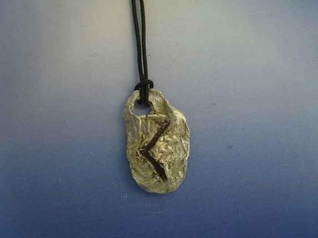 Rune Viking Kenaz Kauna Kaun Ken Pendant in Solid Sterling Silver 925 ...