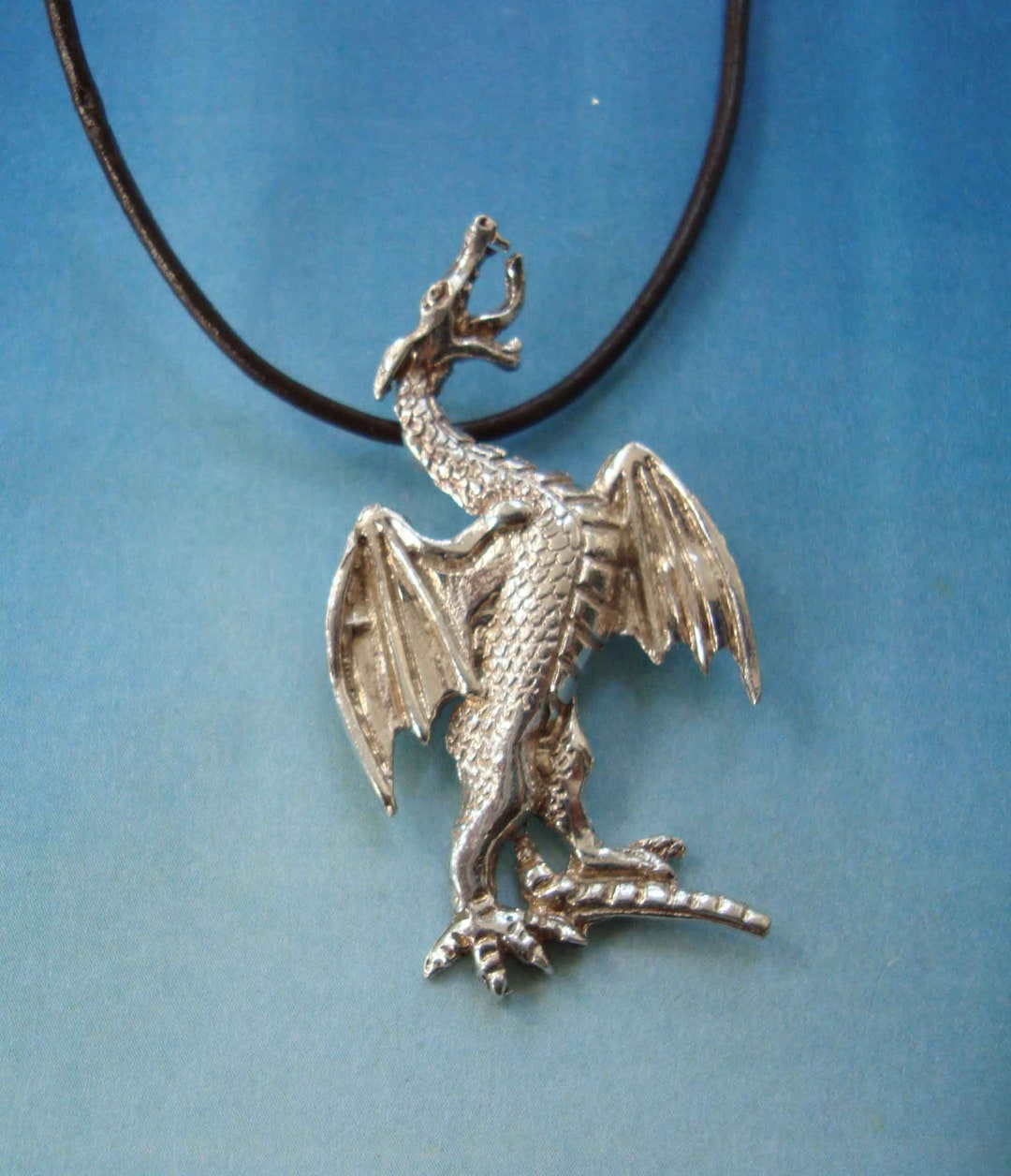 DRAGON PENDANT Saint Georges, Jewel Handmade Solid Sterling Silver 925 ...