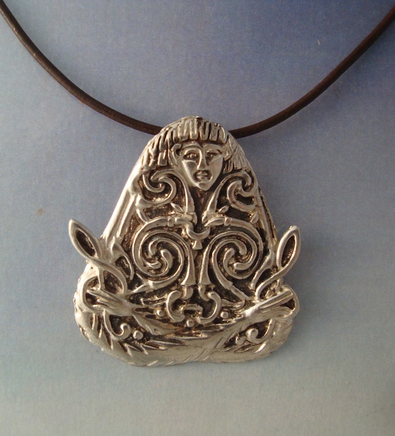 Macha Irish Goddess Celtic Pendant Amulet 925 Sterling Silver | Etsy