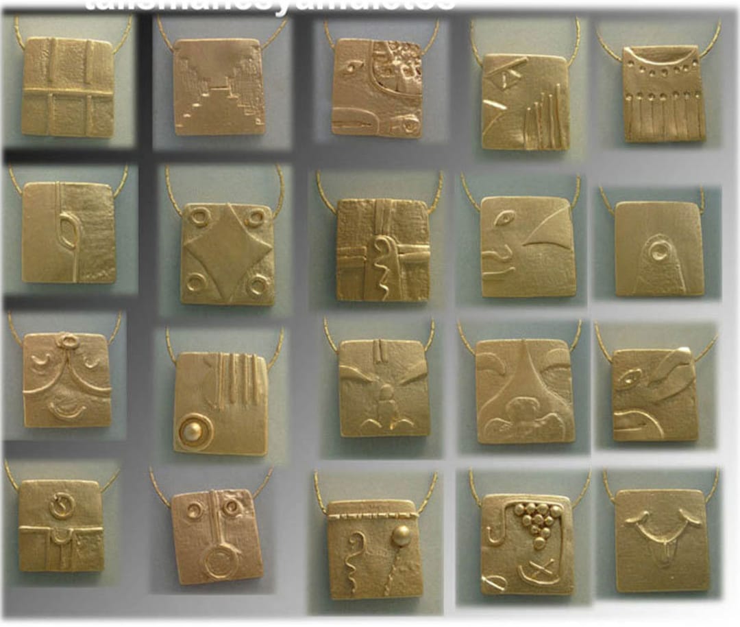 Mayan TZOLKIN PENDANT in Gold 9k, 14k, 18k or Goldplated, Mayanists ...