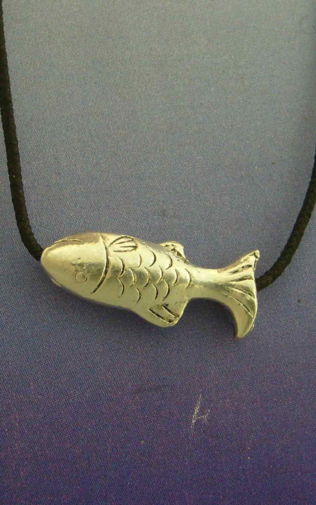 FISH PENDANT, Jewel Handmade in Solid 925 Sterling Silver, Necklace ...