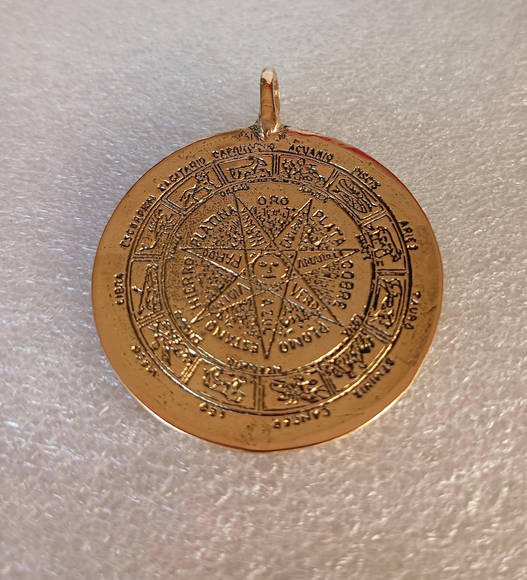 CONSTELLATED TALISMAN Pendant, Symbol Vitriolum Sigil Pentacle, Charm ...