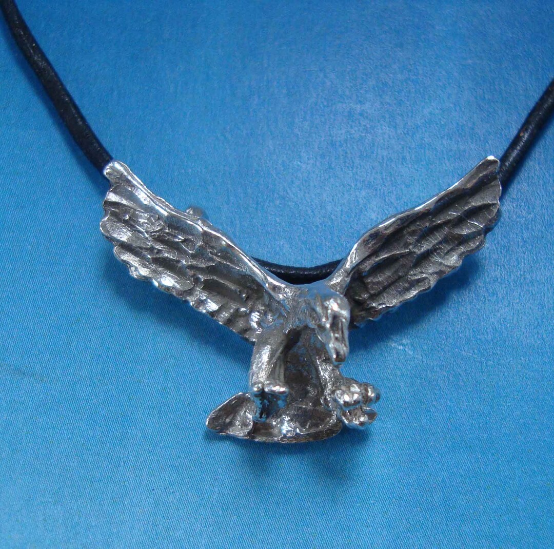 EAGLE PENDANT, Bird Flying Opening Their Wings, Charm Jewel Handmade ...