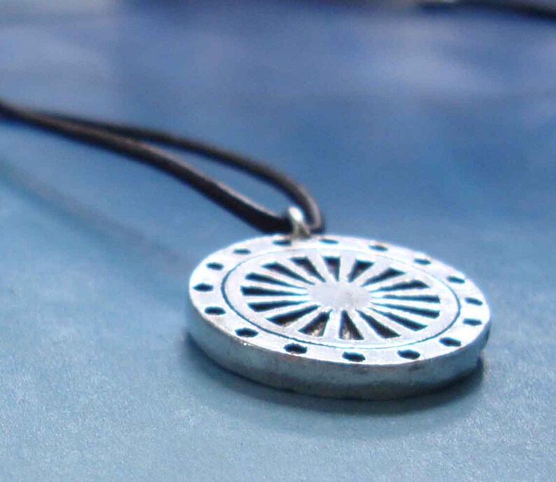 DHARMACHAKRA PENDANT, Medal Dharma Wheel Symbol Buddhist, Jewel ...