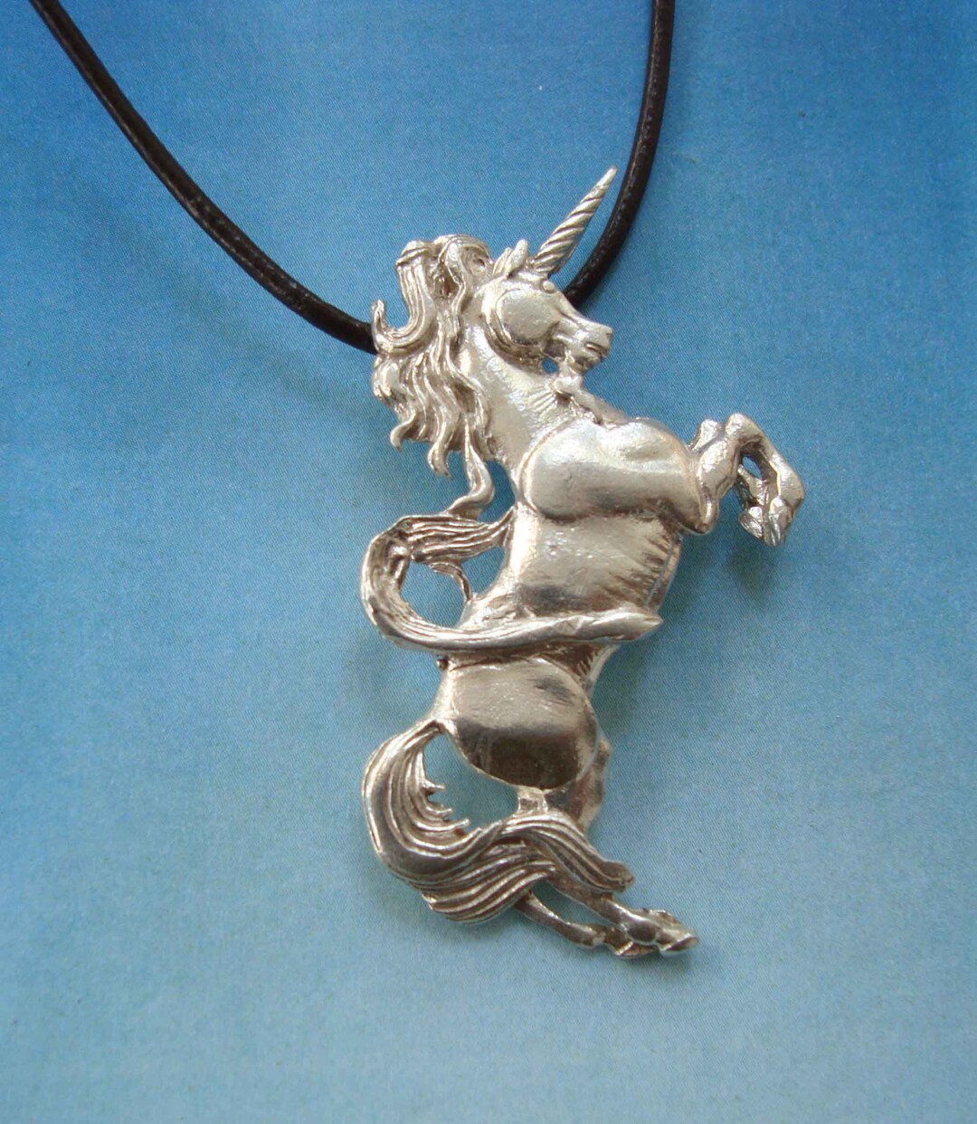 Unicorn Pendant 925 Sterling Silver Charm Handmade Amulet of Purity ...