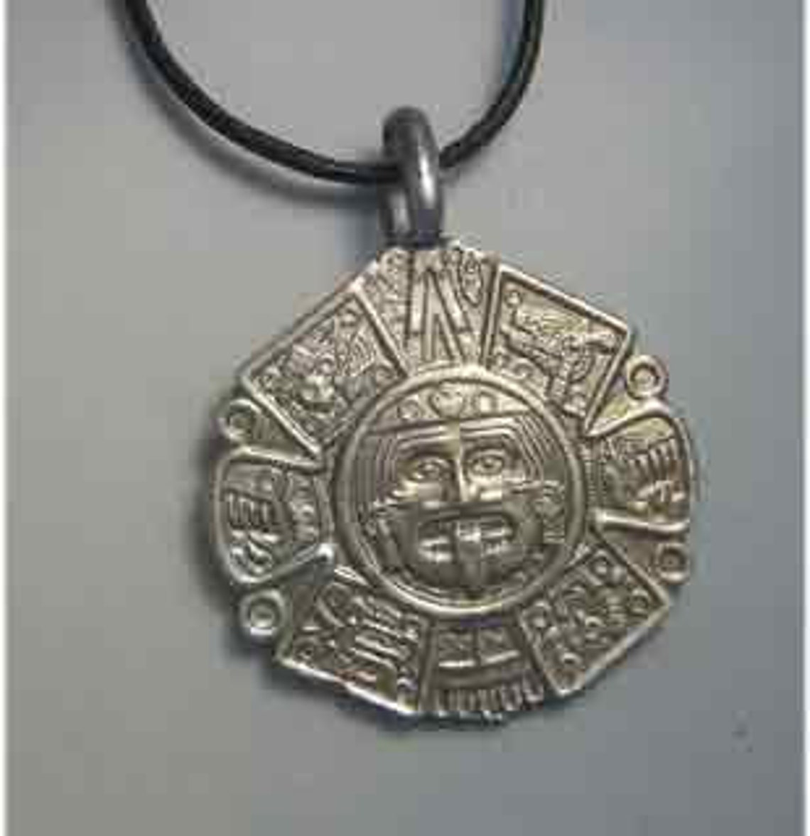 Aztec Sun Stone Calendar Tonatiuh God Sun Amulet 925 Sterling | Etsy