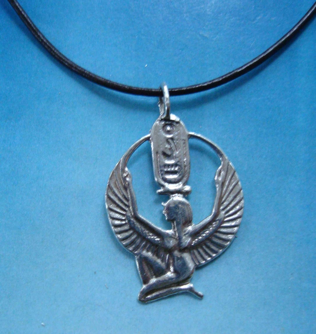 ISIS PENDANT of Goddess Winged of Egypt Egyptian Charm, Handmade Jewel ...