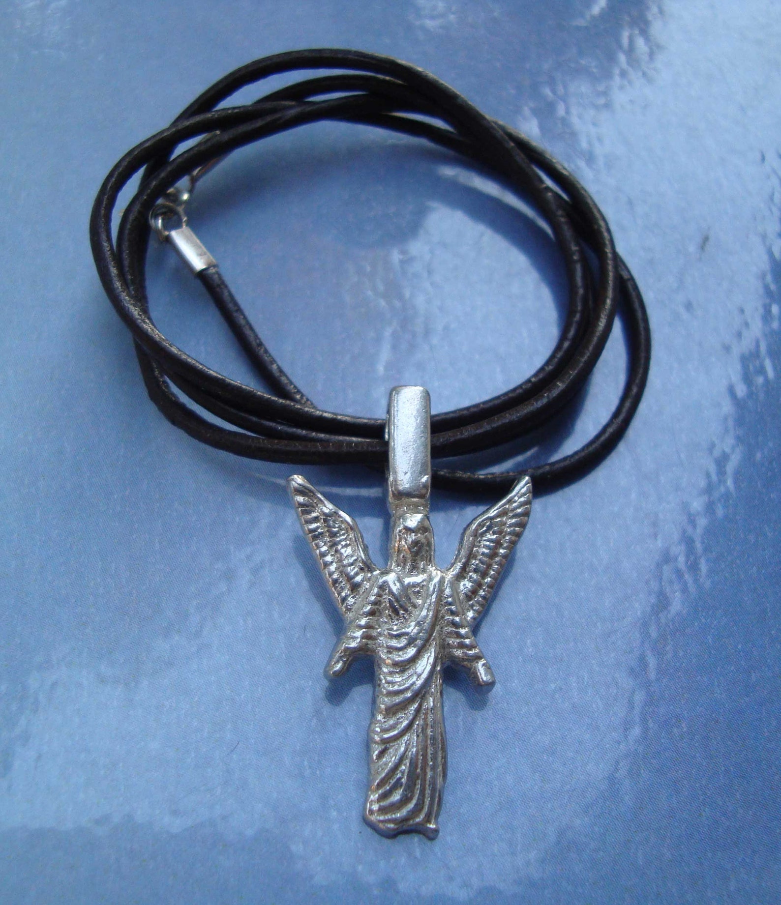Angel Saint Gabriel Archangel Pendant Charm Amulet Sterling - Etsy
