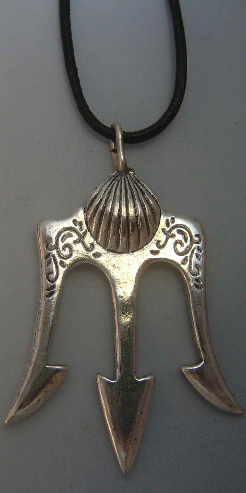 Trident of Poseidon God Greek Mythological Neptune Silver Pendant ...