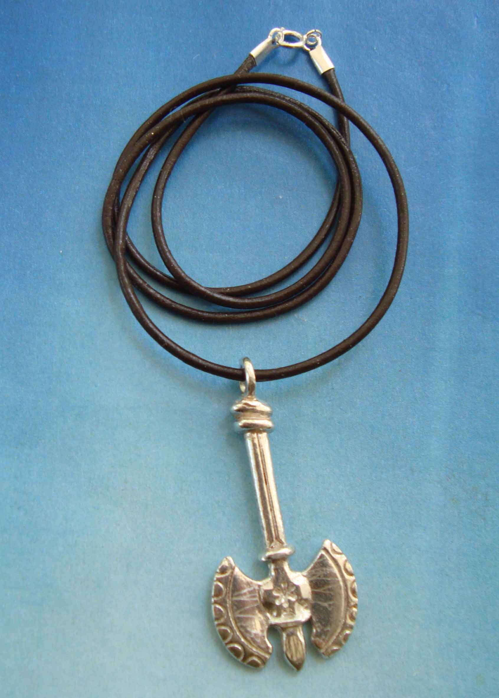 Labrys Doble Hacha Minoica Plata Colgante Amuleto Creta Plata Etsy