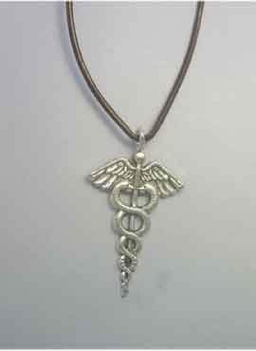 Rod of Asclepius Caduceus Knot Two Serpents Pendant Charm Amulet ...
