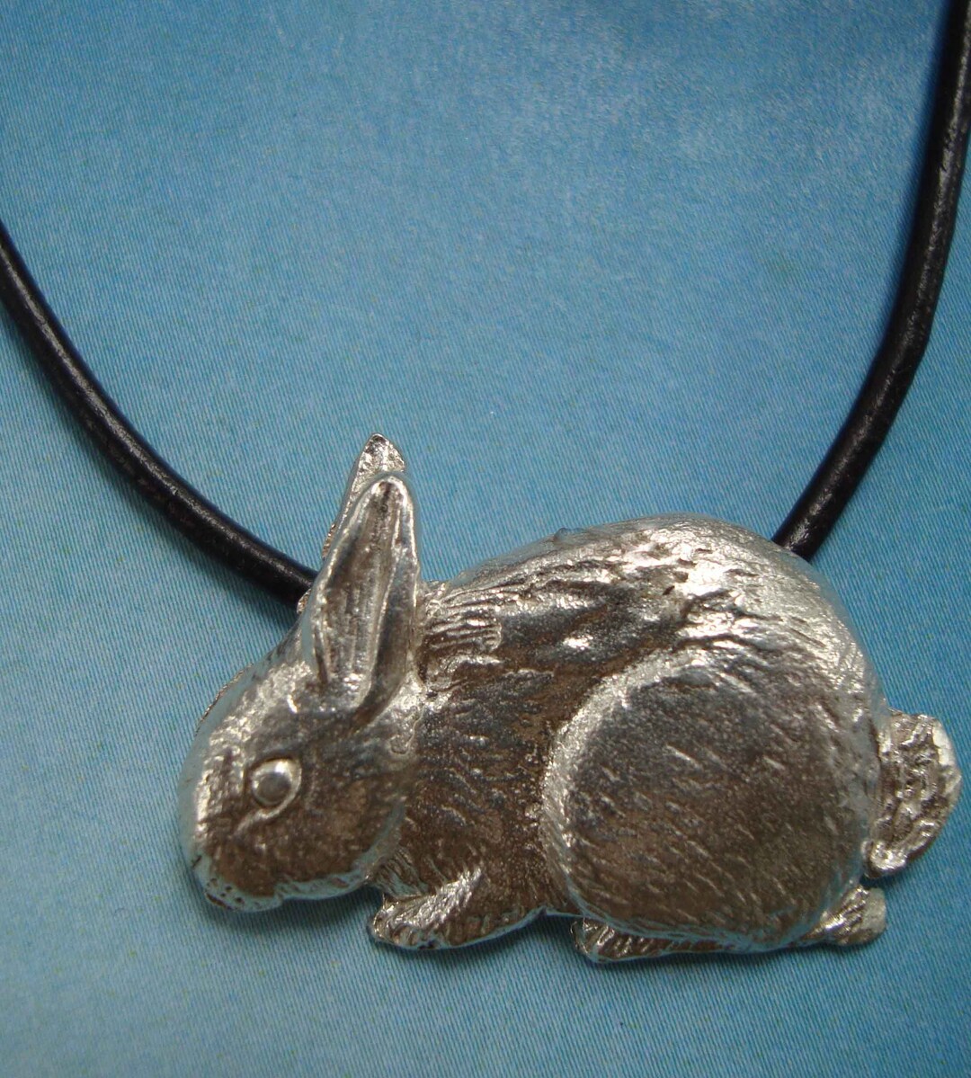 RABBIT PENDANT, Jewel Handmade Charm 925 Sterling Silver Necklace ...