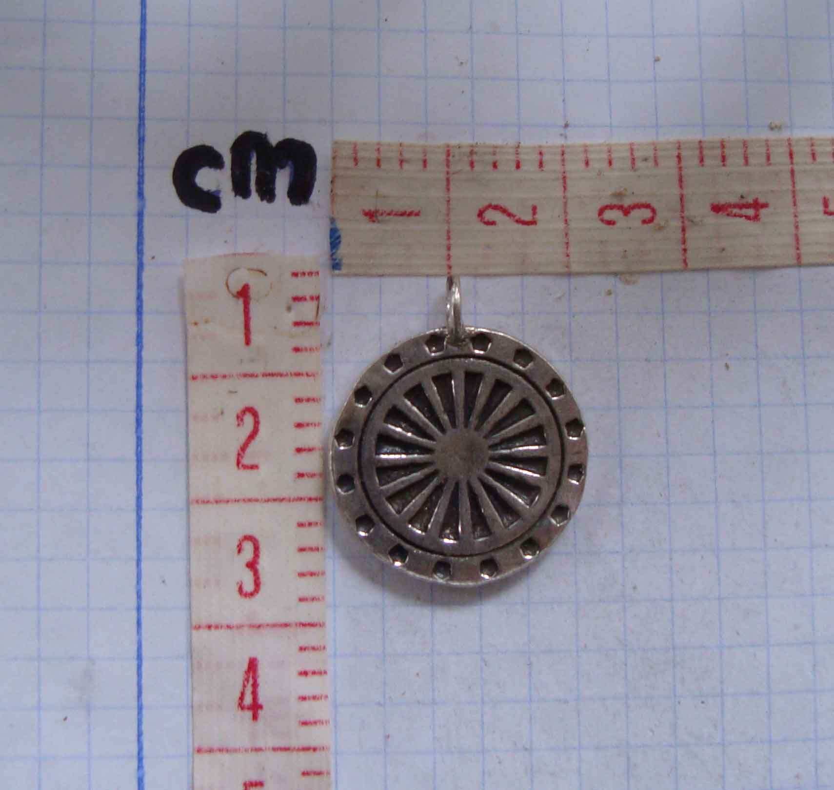 DHARMACHAKRA PENDANT, Medal Dharma Wheel Symbol Buddhist, Jewel ...