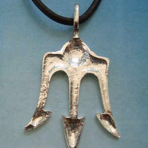 Trident of Poseidon God Greek Mythological Neptune Silver Pendant ...