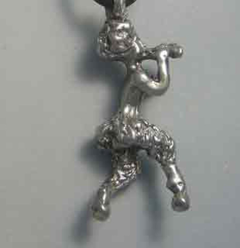 Faun Greek Mythological Half Human Half Goat Silver Pendant Necklace ...