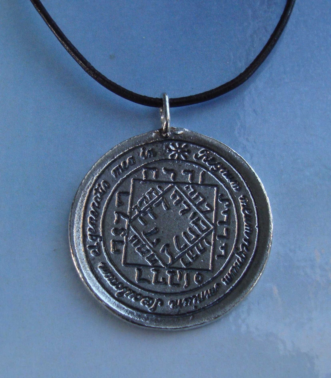 TALISMAN SALOMON, Pendant of Third 3º Pentacle Sun, Jewel Solid 925 ...