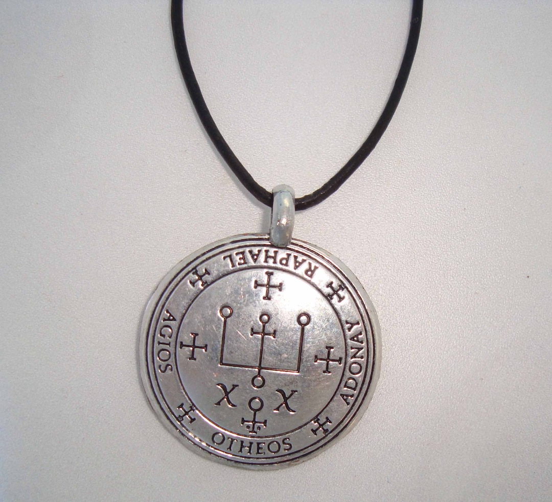 Talisman Raphael Angelic Sigil Pentacle Pendant Charm Amulet Sterling ...