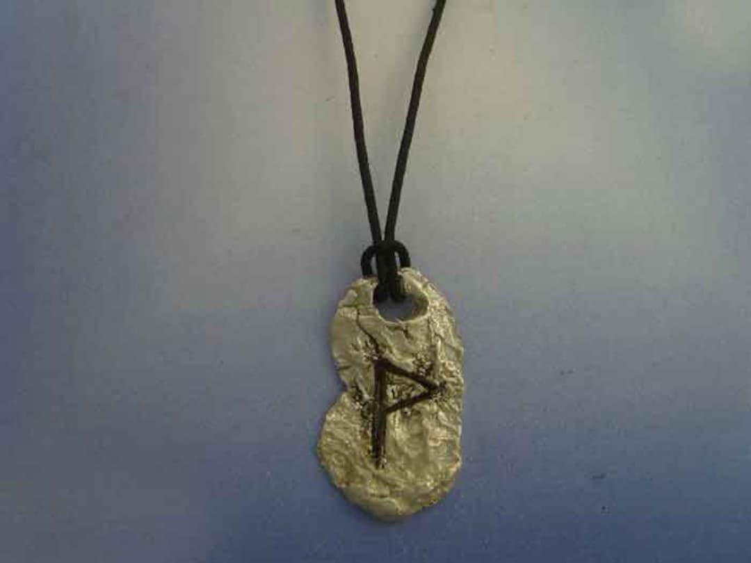 RUNE Viking Wunjo Wunju Wynn Pendant in Solid Sterling Silver 925 ...