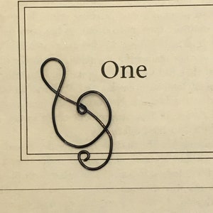 Music Note Bookmark - Treble Clef - Organizer - Paperclip - Wire ...