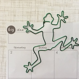 Frog Bookmark - Wire Filofax Paperclip - Planner Clip - Wedding - Party ...