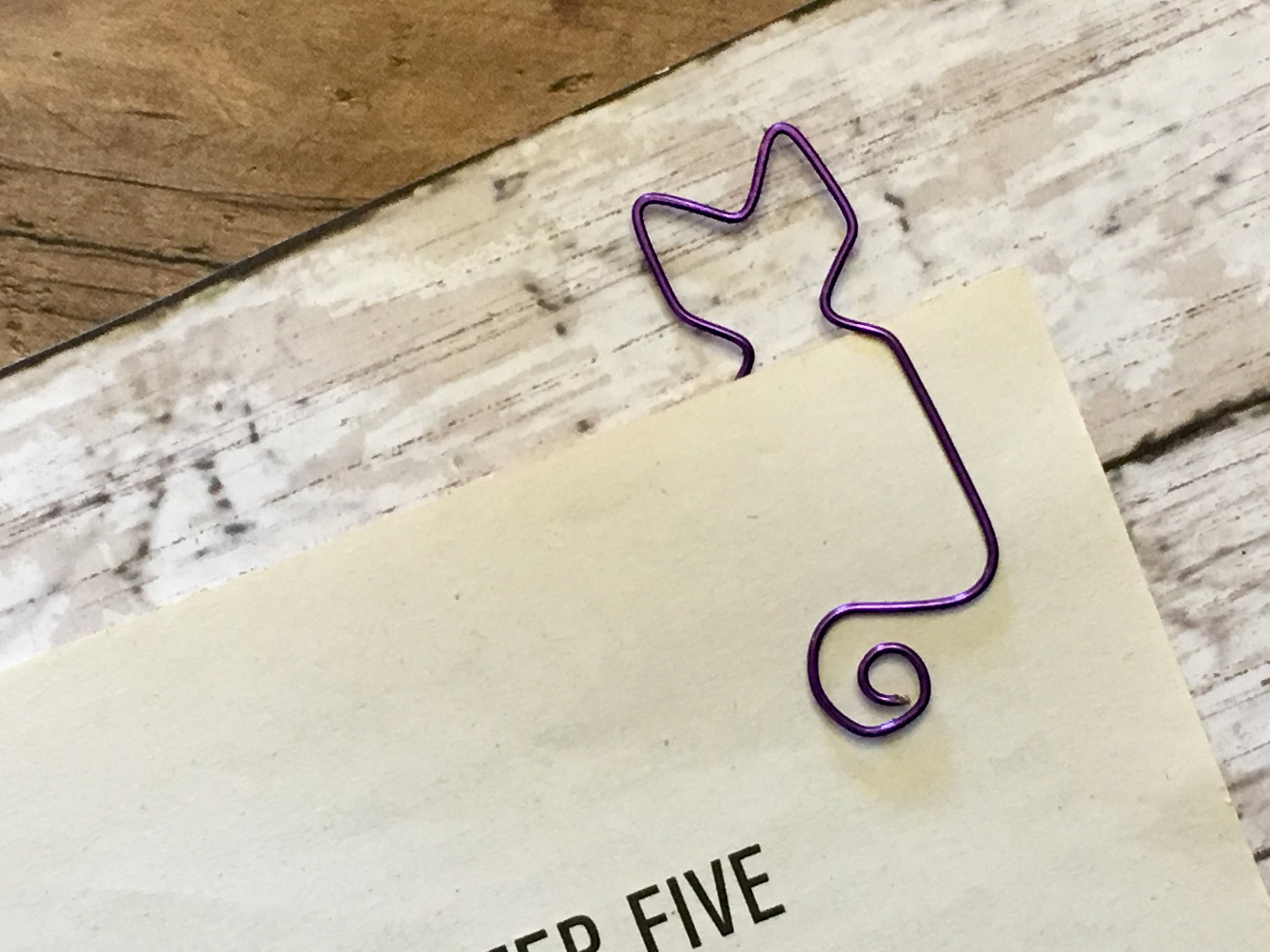 Cat Bookmark - Organizer - Paperclip - Wire Filofax Paperclip - Planner ...