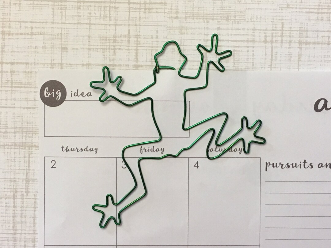 Frog Bookmark - Wire Filofax Paperclip - Planner Clip - Wedding - Party ...