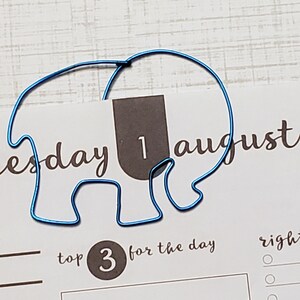 Elephant Bookmark - Wire Filofax Paperclip - Planner Clip - Wedding ...