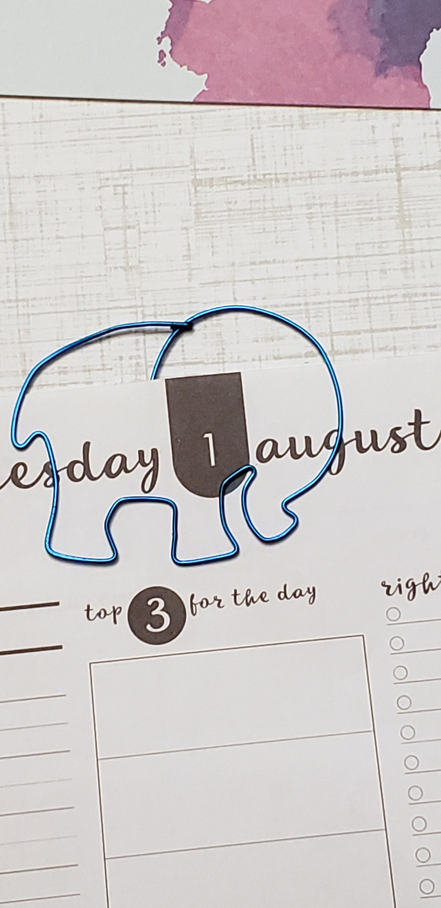 Elephant Bookmark Wire Filofax Paperclip Planner Clip | Etsy