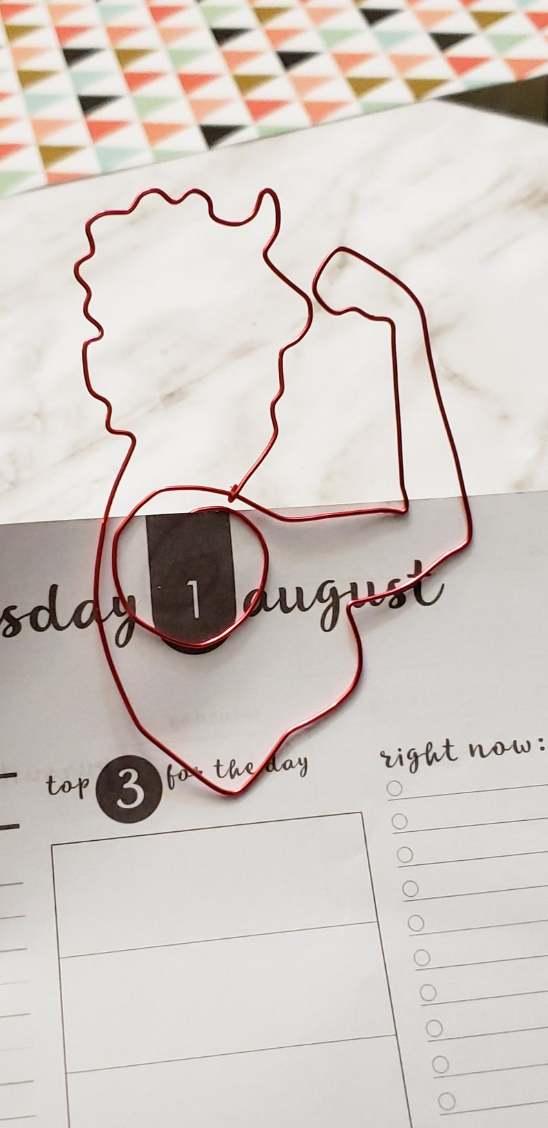 Women's Day Bookmark- - Wire Filofax Paperclip - Planner Clip - Wedding ...