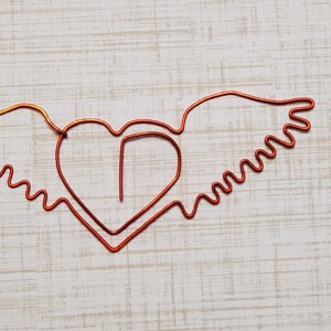 Winged Heart Bookmark - Wire Filofax Paperclip - Planner Clip ...