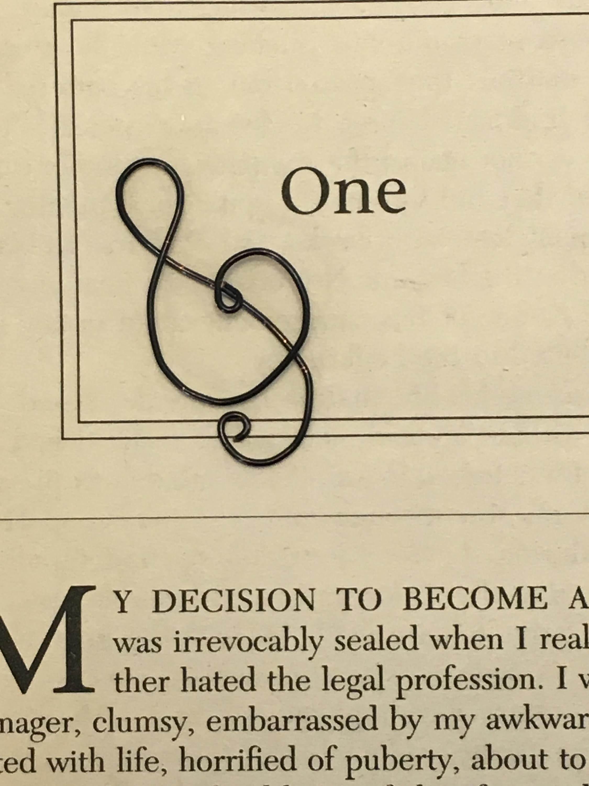Music Note Bookmark - Treble Clef - Organizer - Paperclip - Wire ...