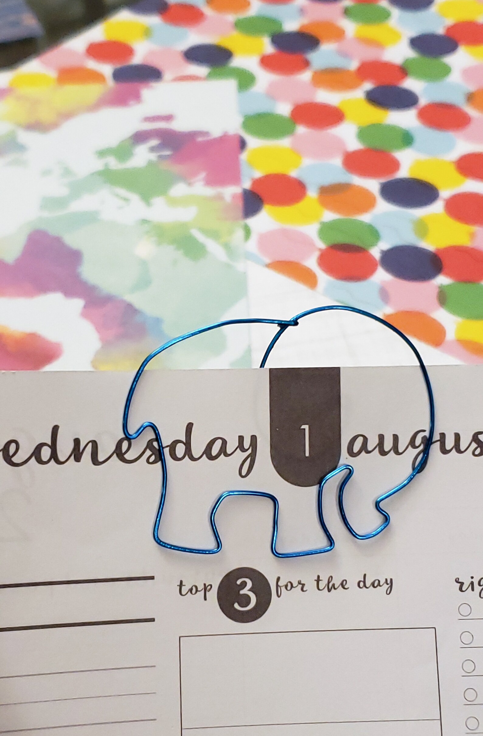 Elephant Bookmark - Wire Filofax Paperclip - Planner Clip - Wedding ...