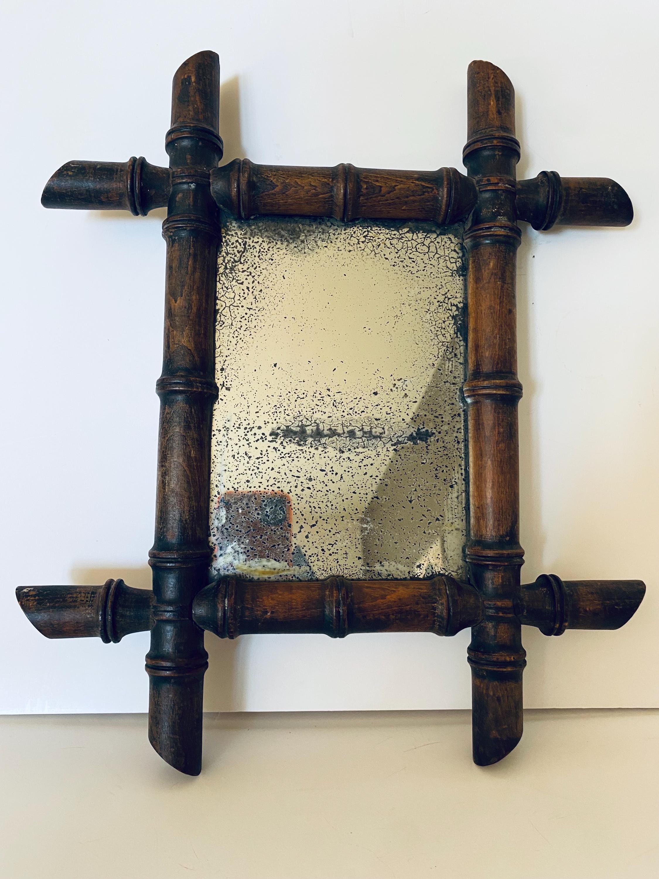 FAUX BAMBOO MIRROR - Etsy