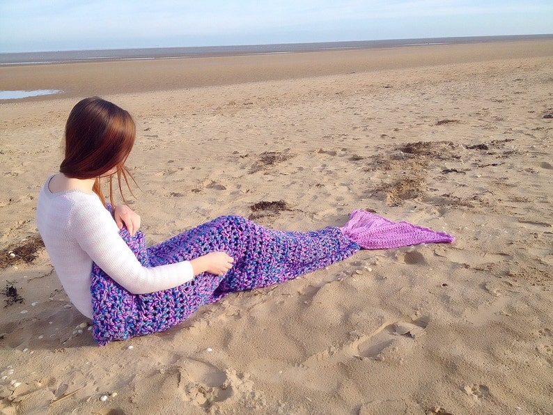 Crochet Mermaid Tail Blanket Chunky Cosy Snuggle Sack in Baby - Etsy